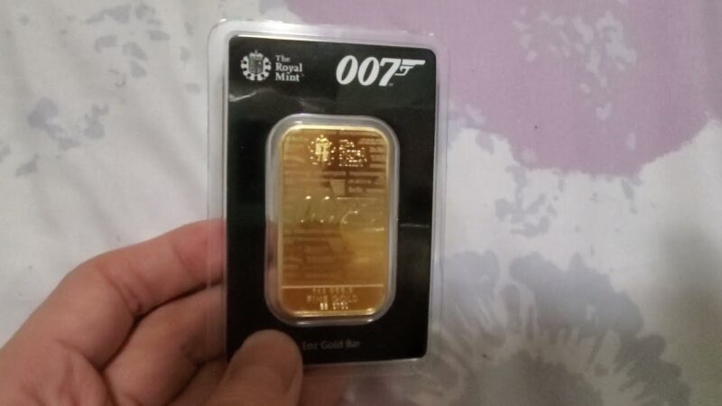 1 oz British James Bond Diamonds Are Forever Gold Bar (New w/ Assay ...
